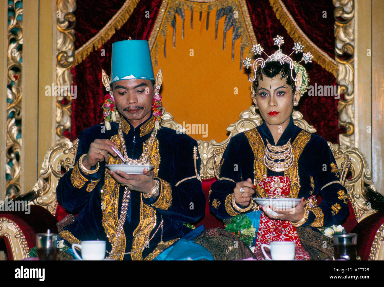 Traditional marriage Place du Kraton Jogyakarta island of Java ...