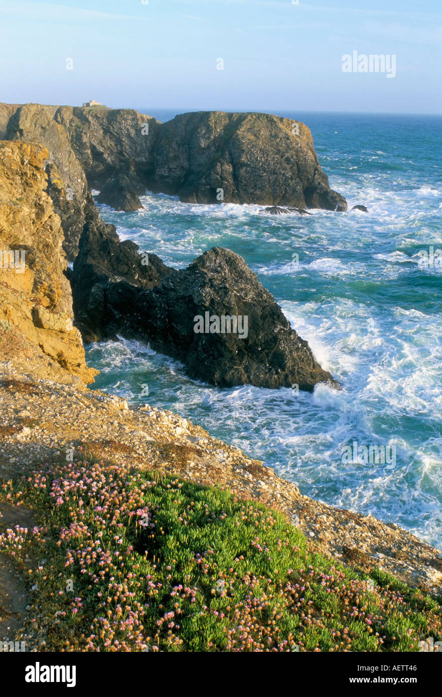 Pointe de Port Coton Belle Ile en Mer Breton Islands Morbihan Brittany ...