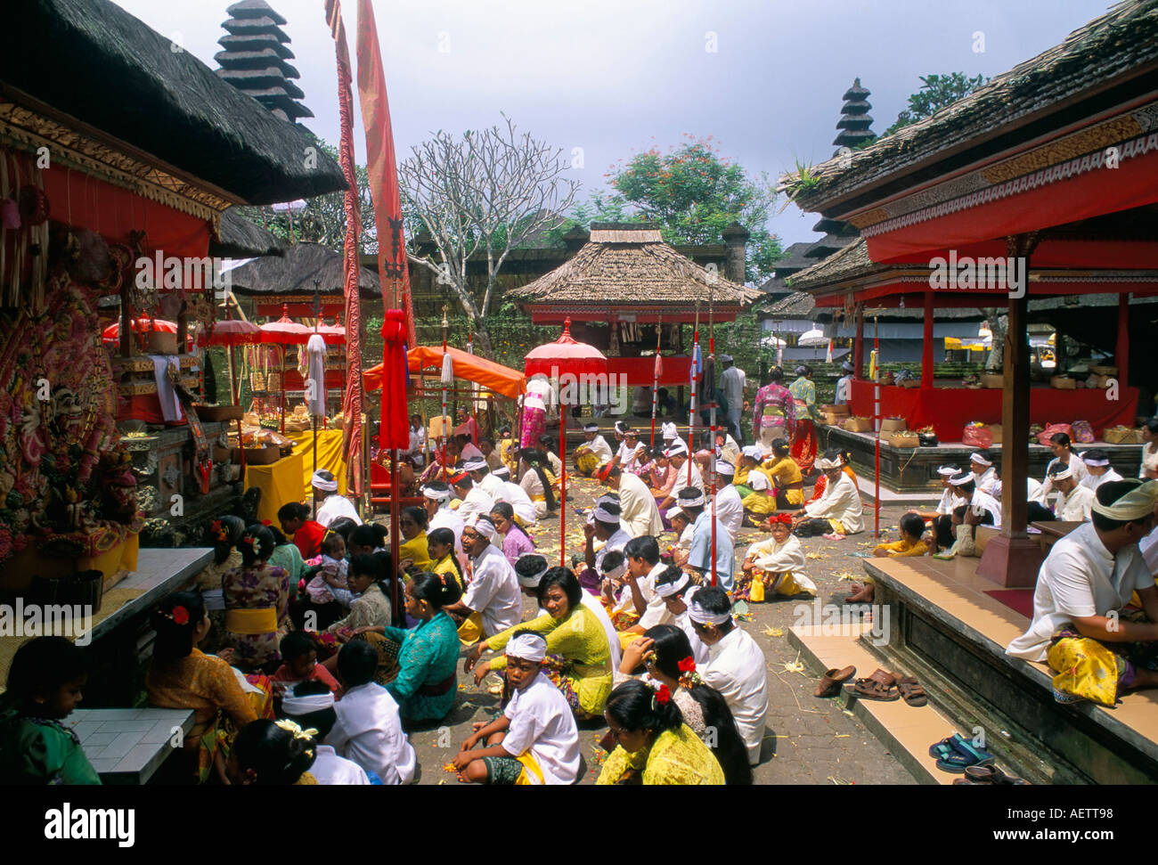 Batara Turum Kabeh ceremony Hindu temple of Besakih island of Bali ...