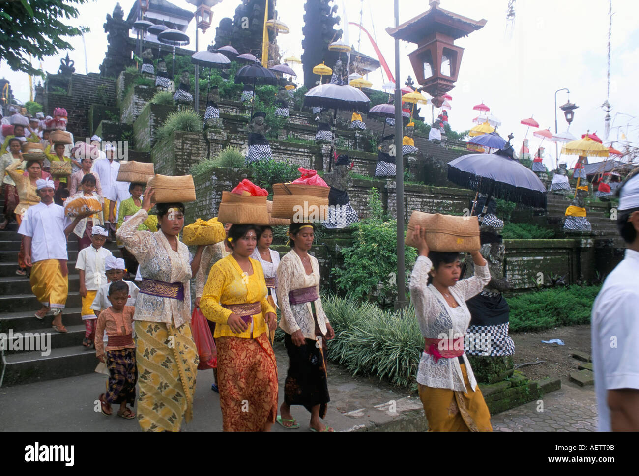 Batara Turum Kabeh ceremony Hindu temple of Besakih island of Bali ...