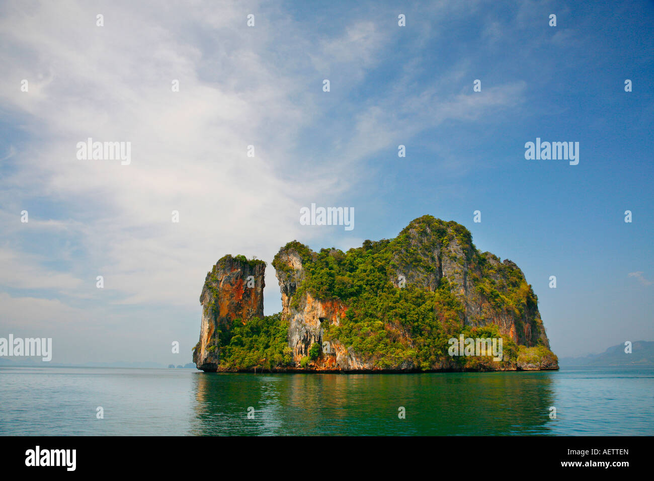Rock formation island in Andaman Sea, Thai coast, Straights of Malacca ...