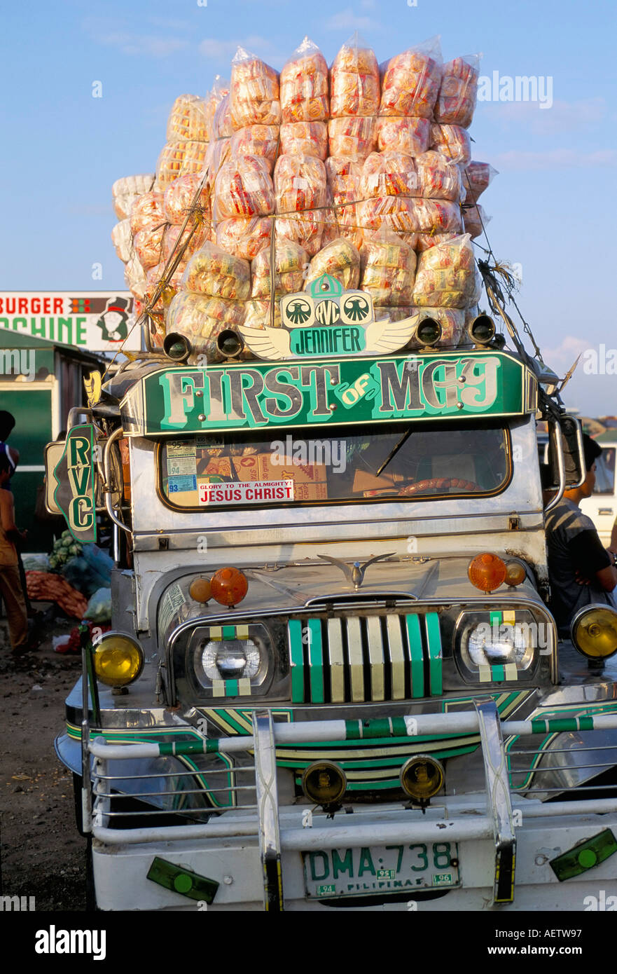 Jeepney port of Lucena southern area island of Luzon Philippines ...