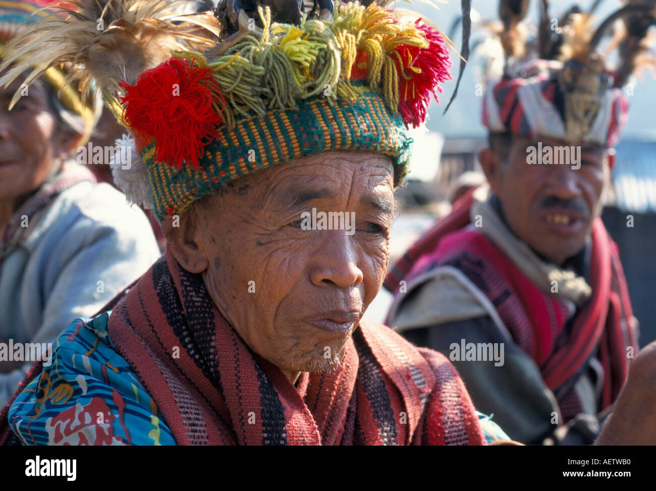 Ifugao men northern area island of Luzon Philippines Southeast Asia ...