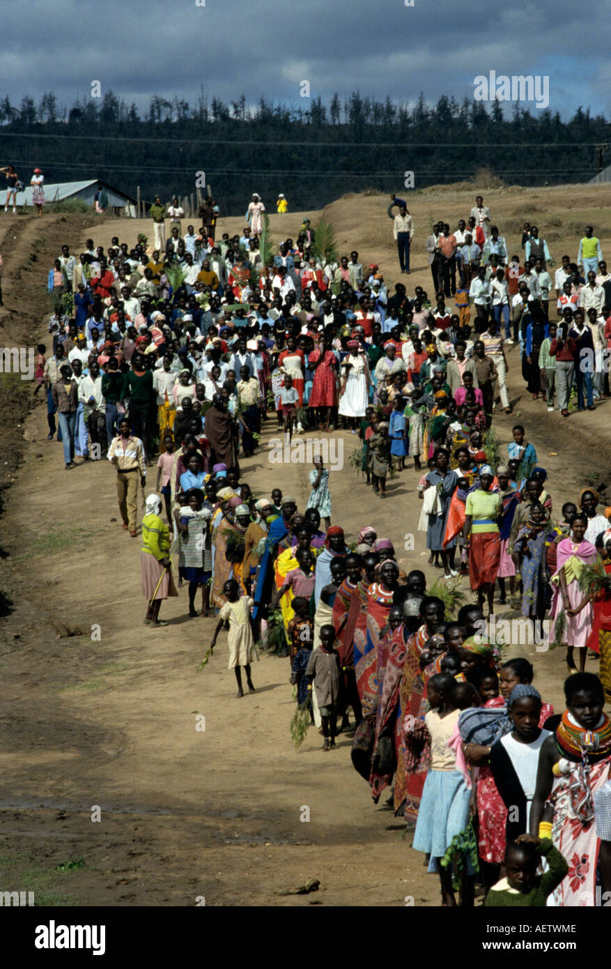 Palm Sunday with the Samburu Maralal, northern Kenya Stock Photo - Alamy