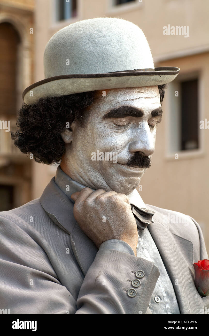 Man disguised as Charlie Chaplin Stock Photo - Alamy