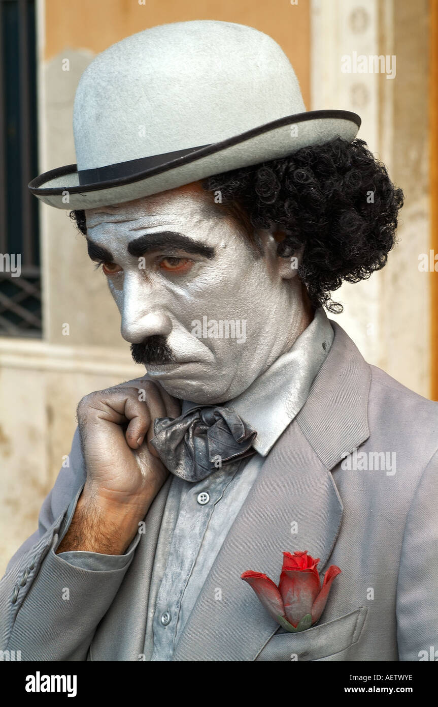 Man disguised as Charlie Chaplin Stock Photo - Alamy