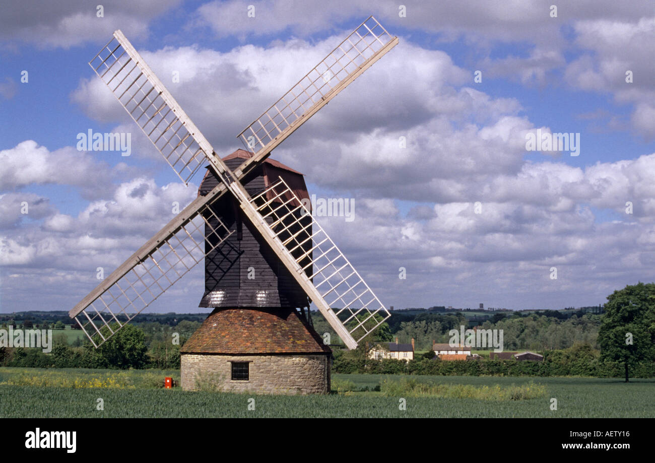 Stevington post mill Bedfordshire Stock Photo - Alamy