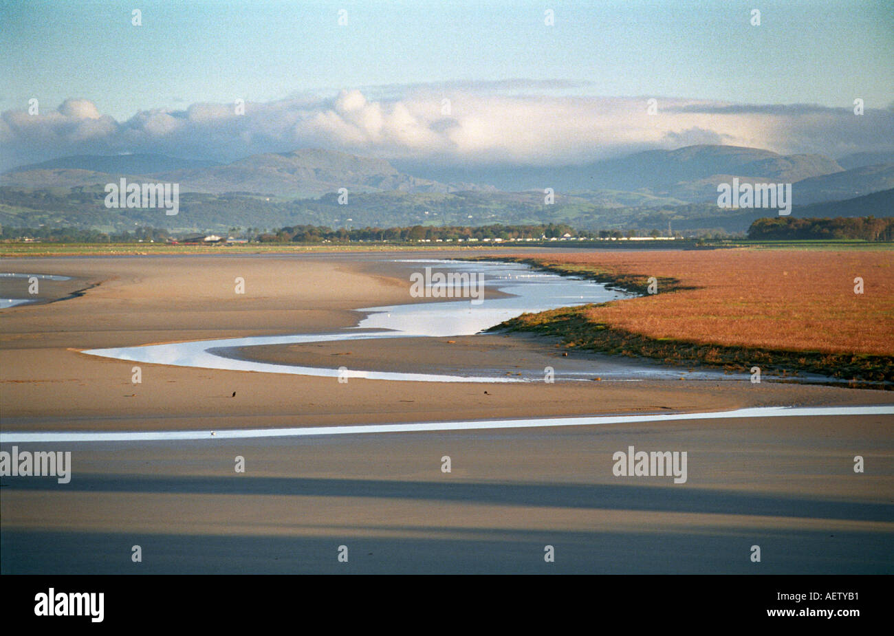 View from Sandside near Arnside Cumbria over Kent Estuary with Cloud ...
