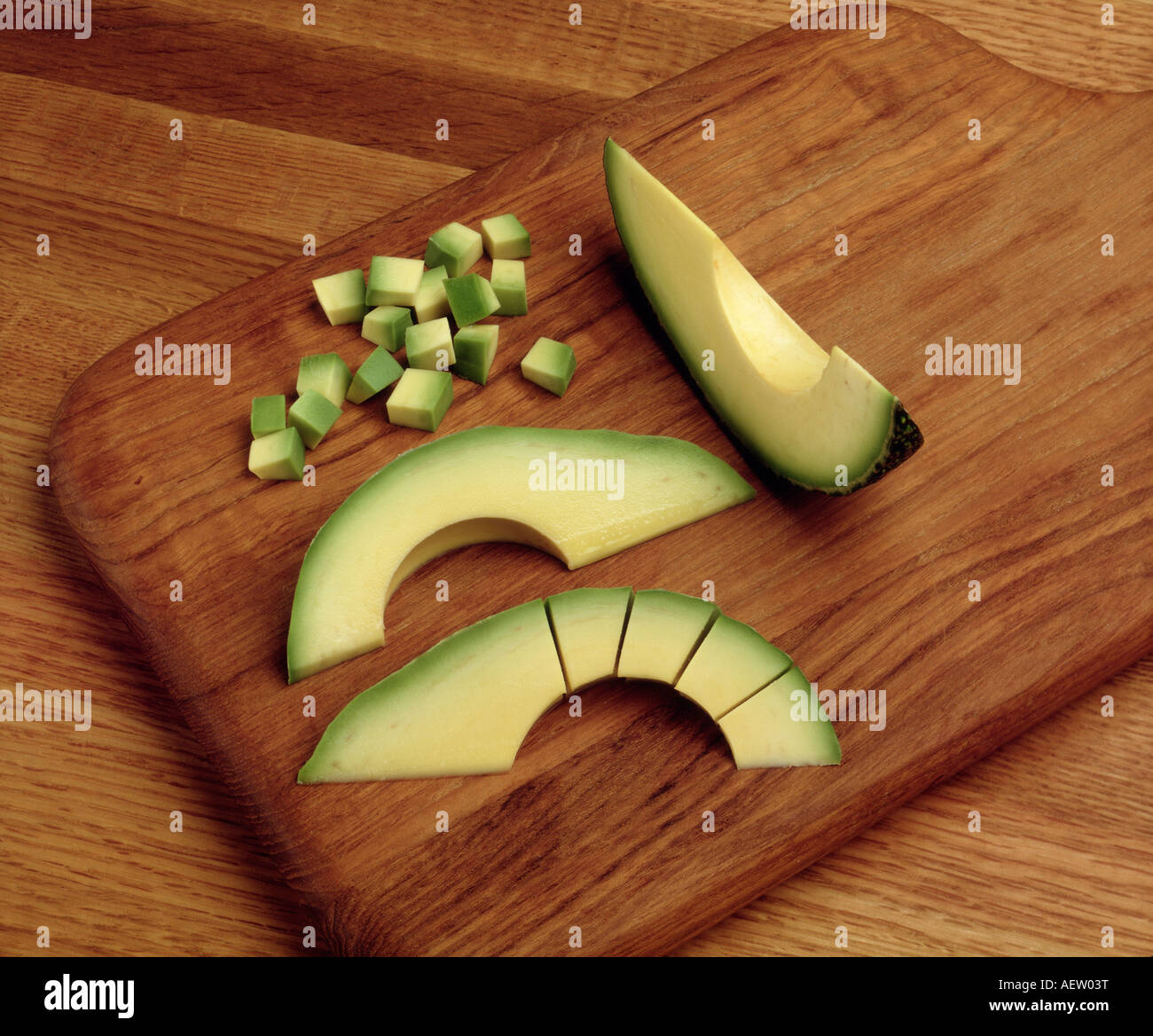 Avocado Slices and Chunks Stock Photo - Alamy