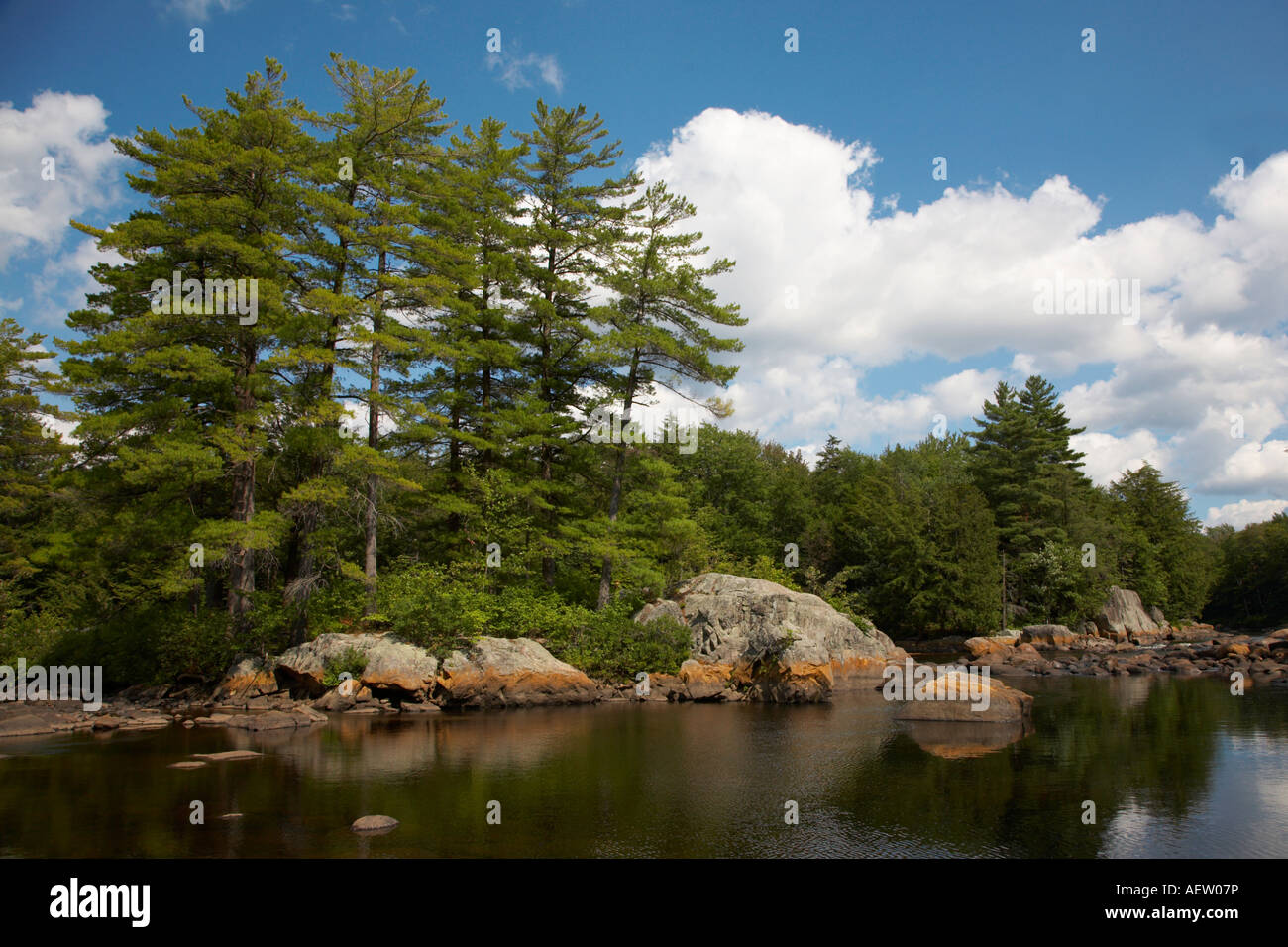 Moose River in the Adirondack Mountains of New York State Stock Photo ...