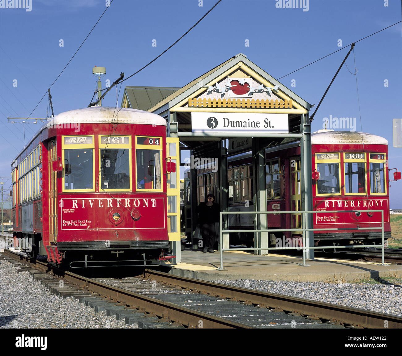 Riverfront Streetcar NEW ORLEANS USA Stock Photo - Alamy