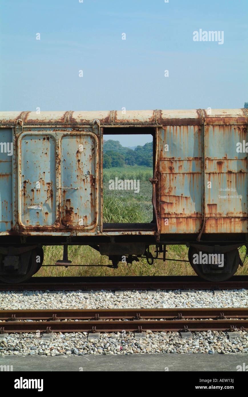 Old rusty railway freight car Stock Photo - Alamy