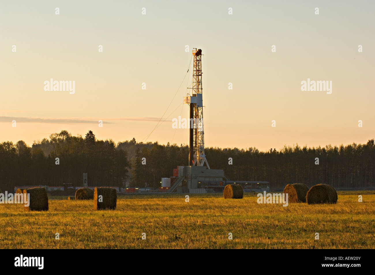 A warm morning light on a Drill Rig Stock Photo - Alamy