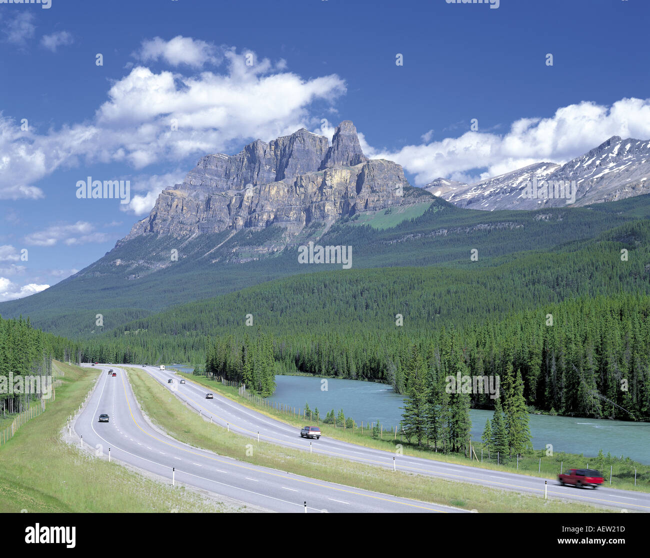 Castle Mountain Banff National Park World Heritage ALBERTA CANADA Stock ...