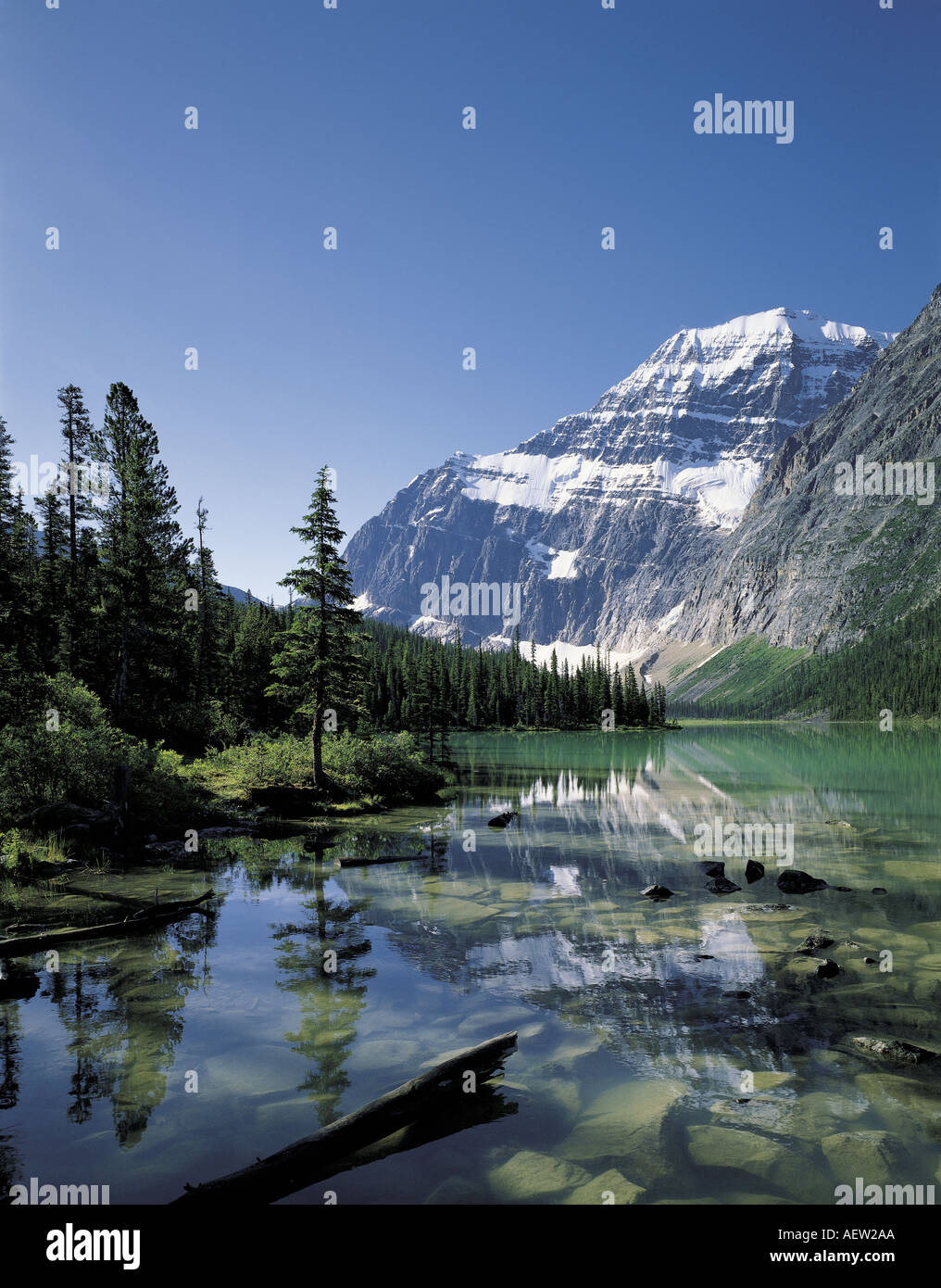 Mt Edith Cavell Jasper National Park World Heritage CANADA Stock Photo ...