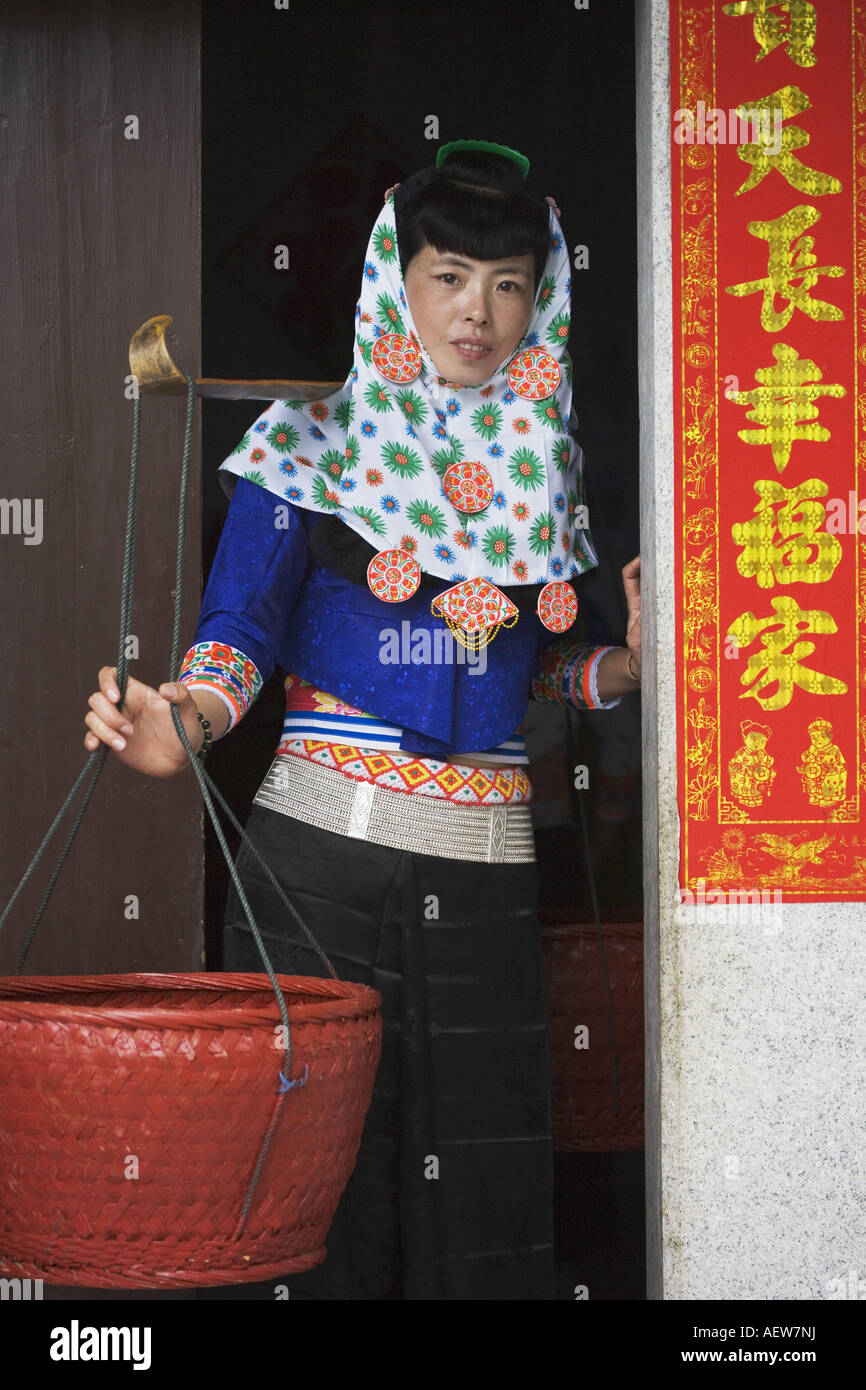 Huian girl in traditional costume Chongwu Fujian Province China Stock ...