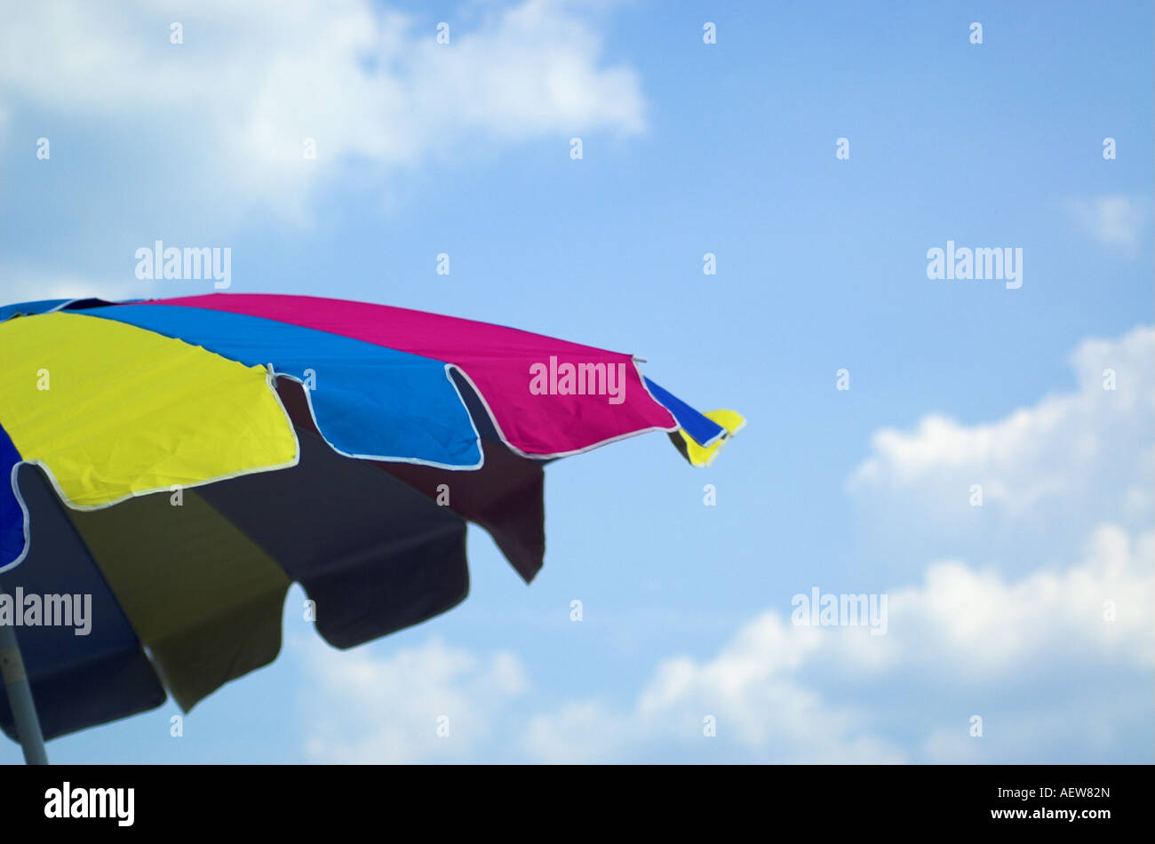 Summer beach umbrella Stock Photo - Alamy
