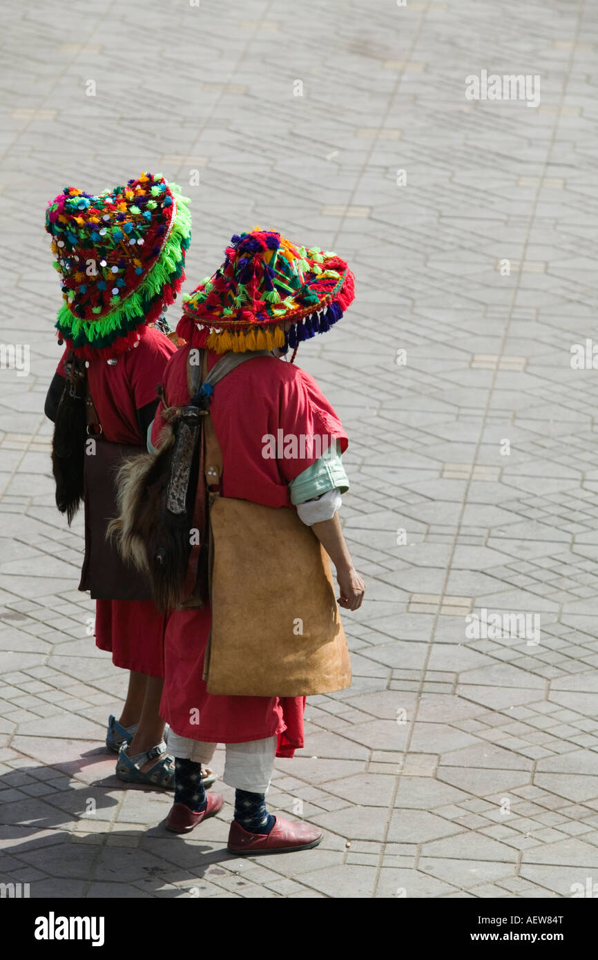 Two Moroccan Water Sellers in Marrakech's Djemaa el Fna Square Stock ...