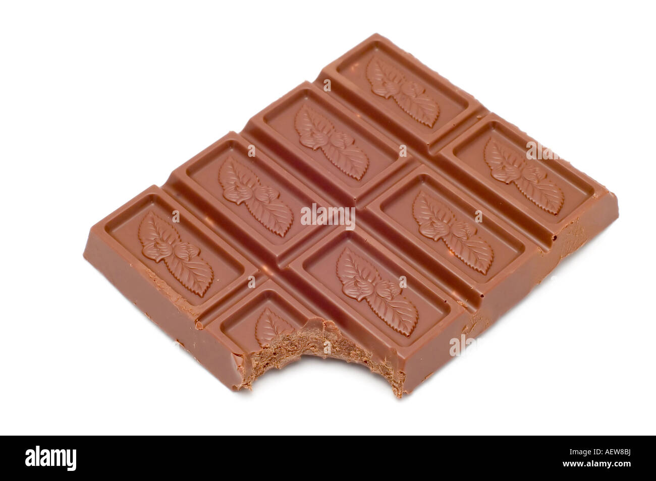 series object on white food chocolate in bars Stock Photo - Alamy