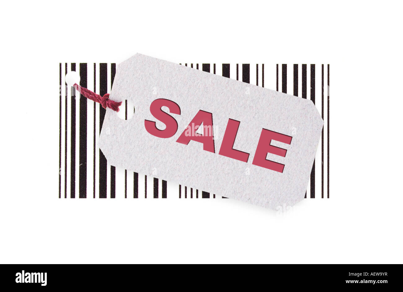label for text on barcode background Stock Photo - Alamy