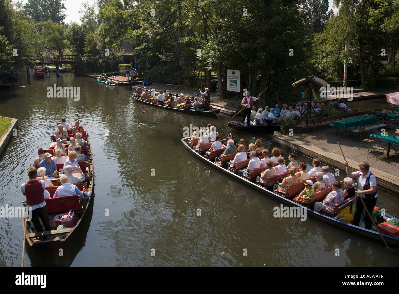 Boat trips starting at the harbour of Luebbenau Spree Forest Spreewald ...