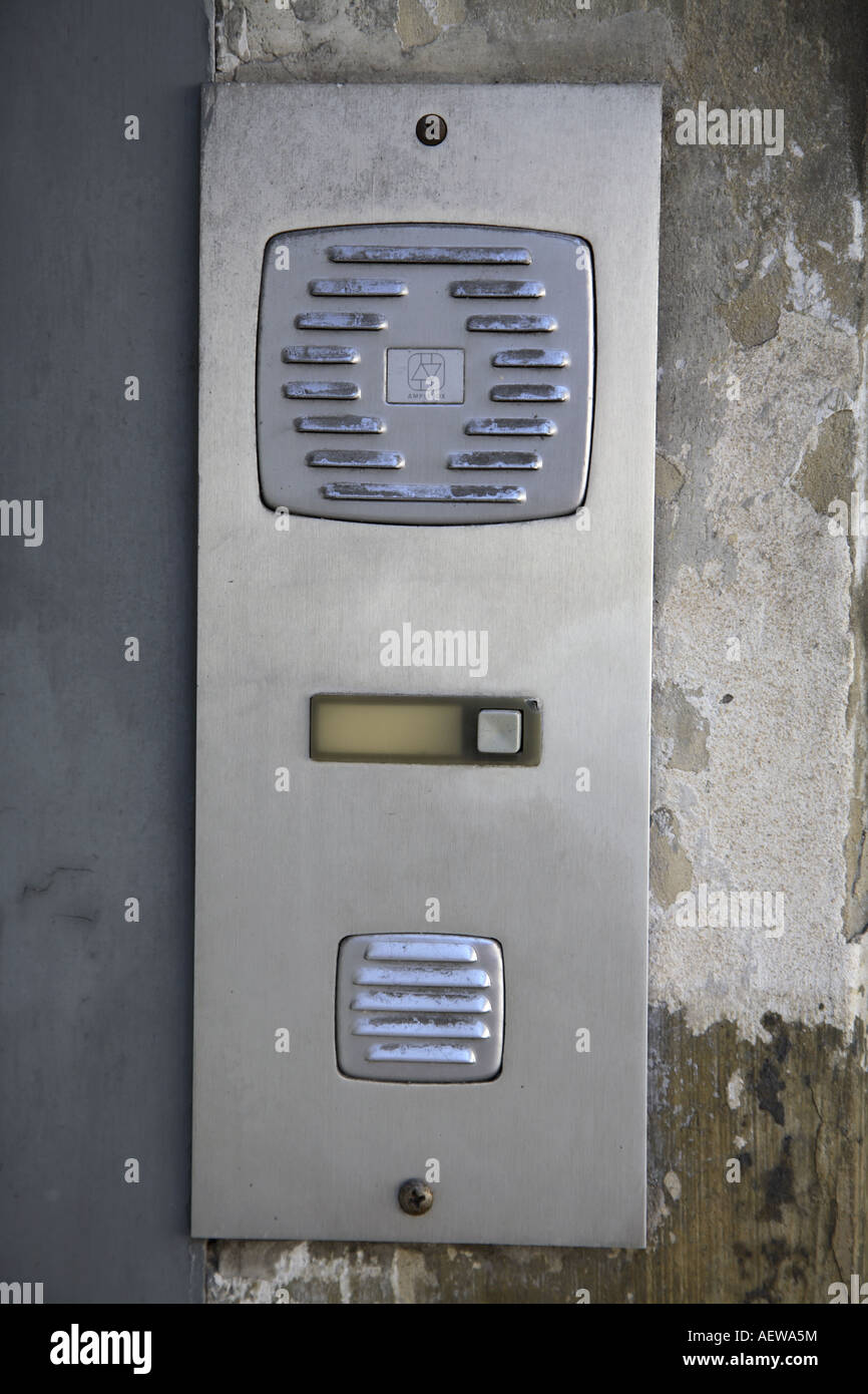 Old Door Buzzer in a complex Stock Photo - Alamy