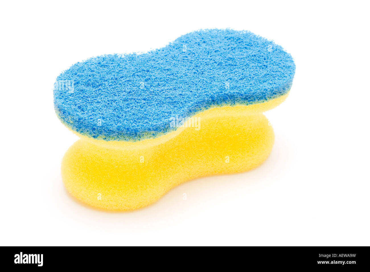 series object on white Blue sponge Stock Photo - Alamy