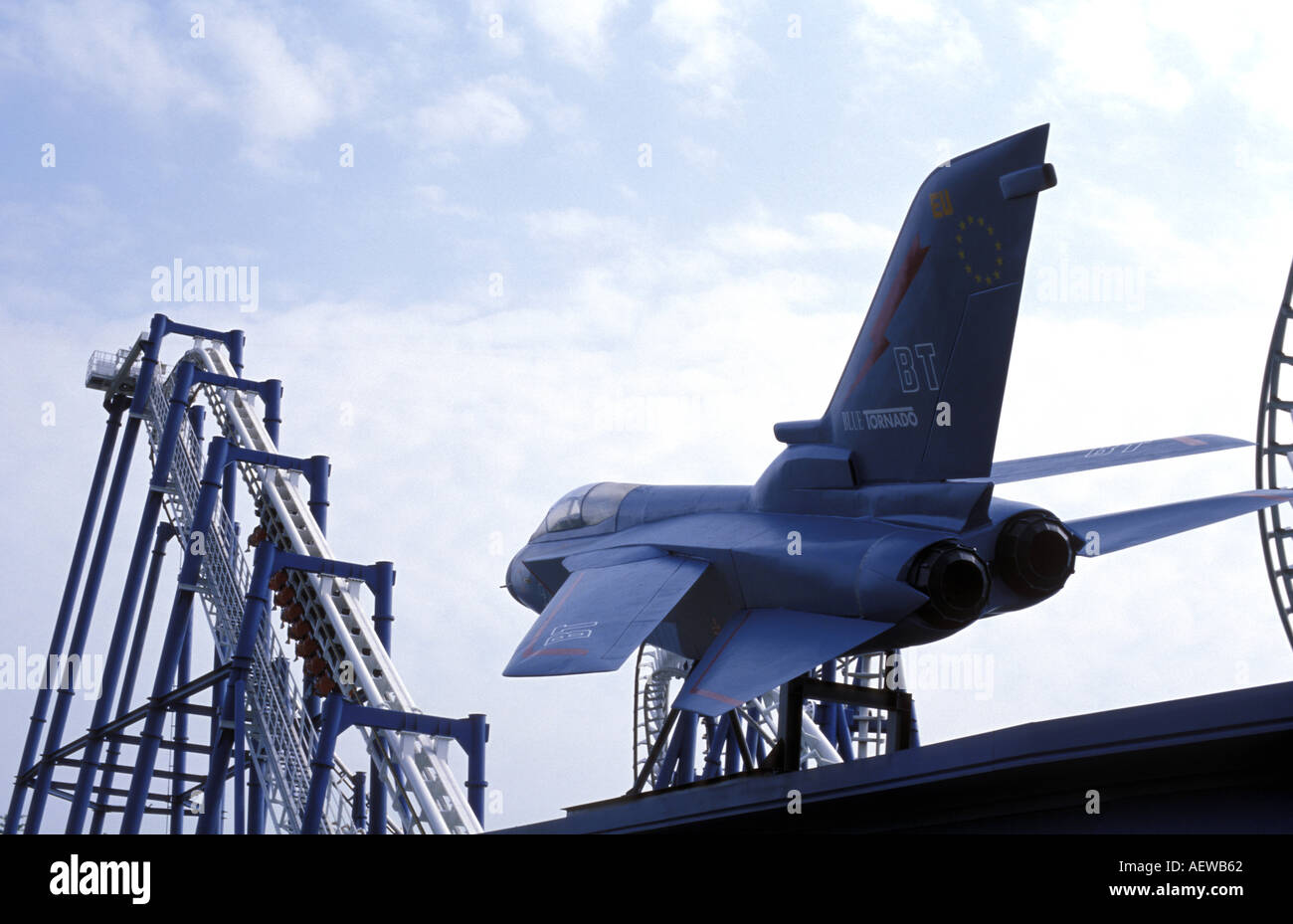Blue Tornado roller coaster Gardaland amusement park Castelnuovo del ...