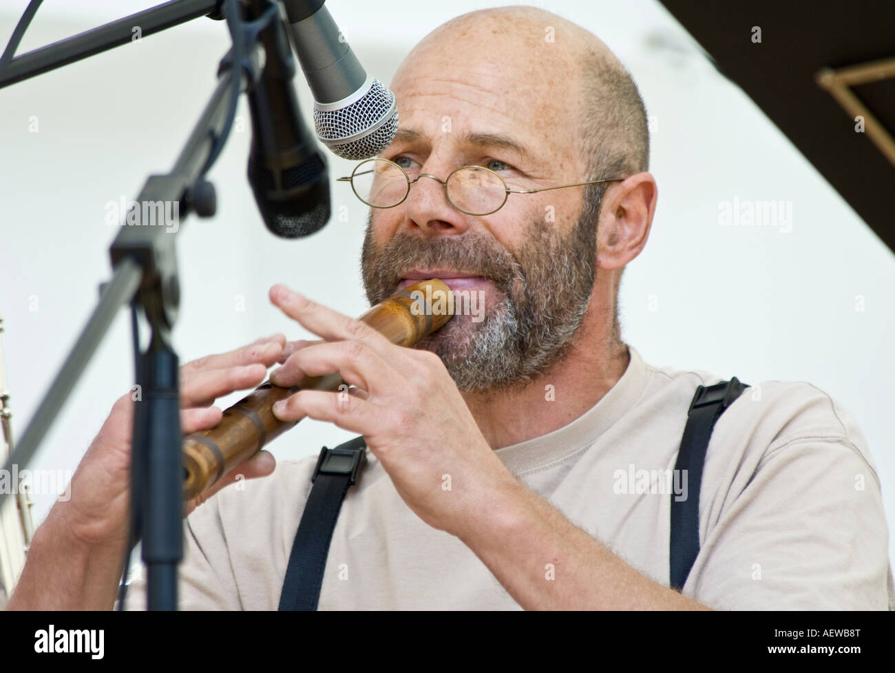 A flute player performs in Geneva, Switzerland Stock Photo - Alamy