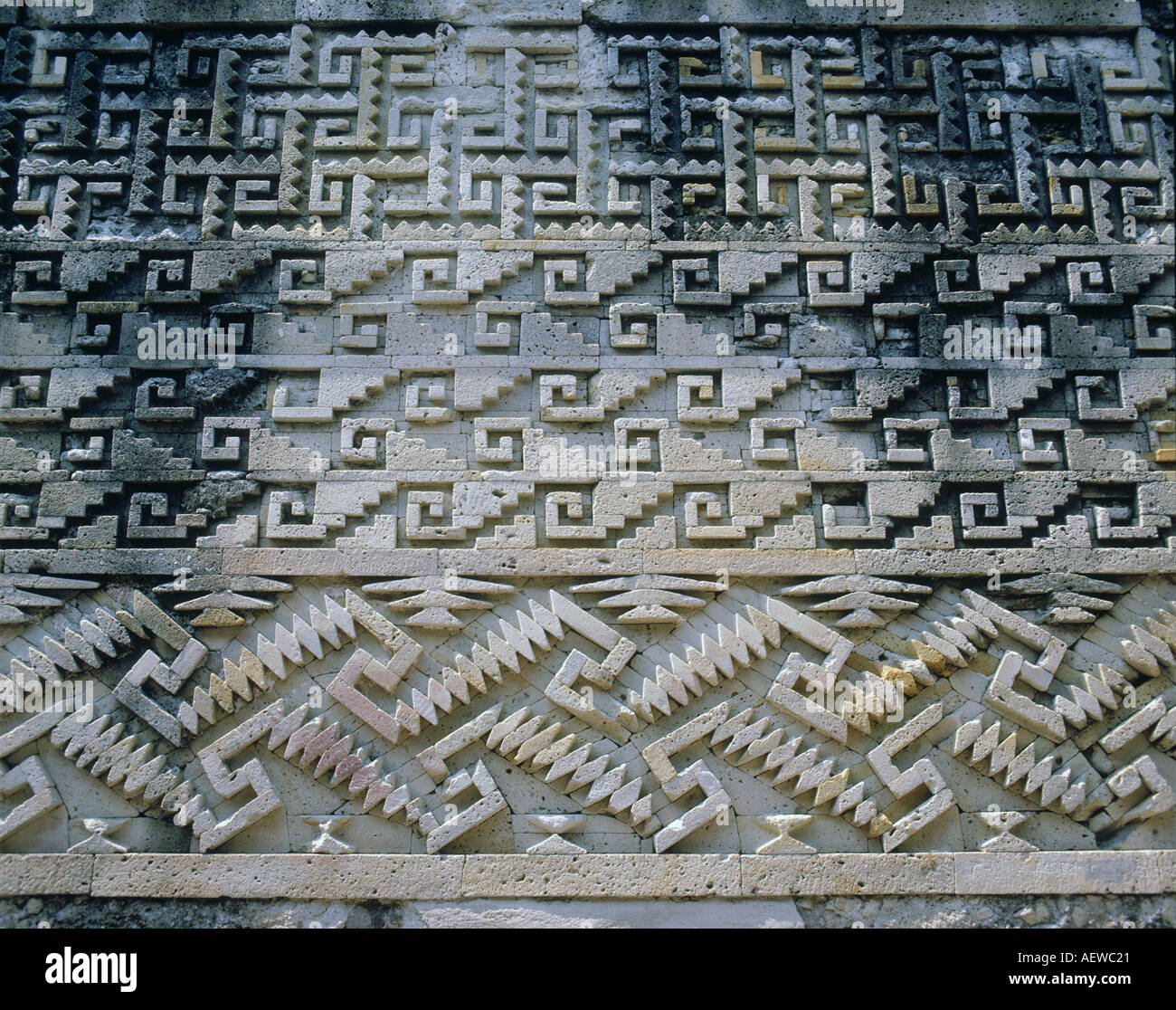 Mitla Ruins Sculptures World Heritage OAXACA MEXICO Stock Photo - Alamy