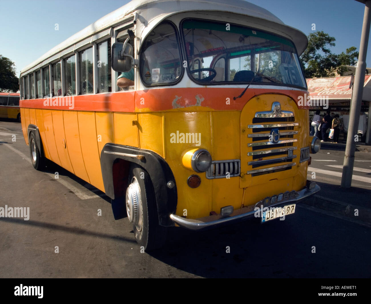 traditional bus in Malta Stock Photo - Alamy