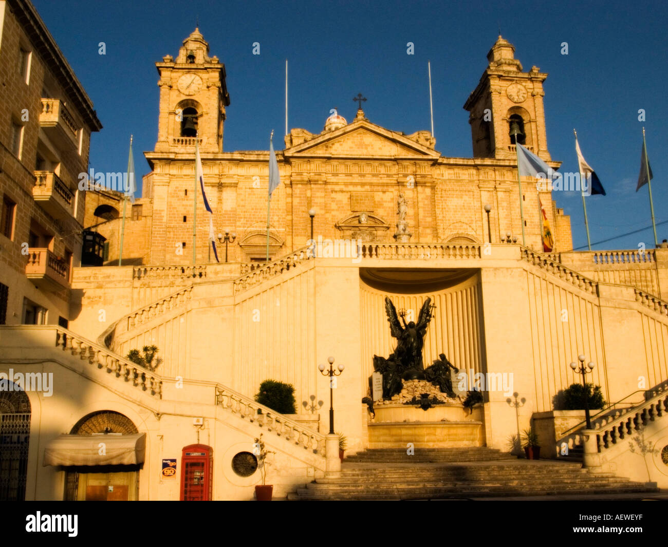 The Parish Church of the Immaculate conception and the war memorial to ...