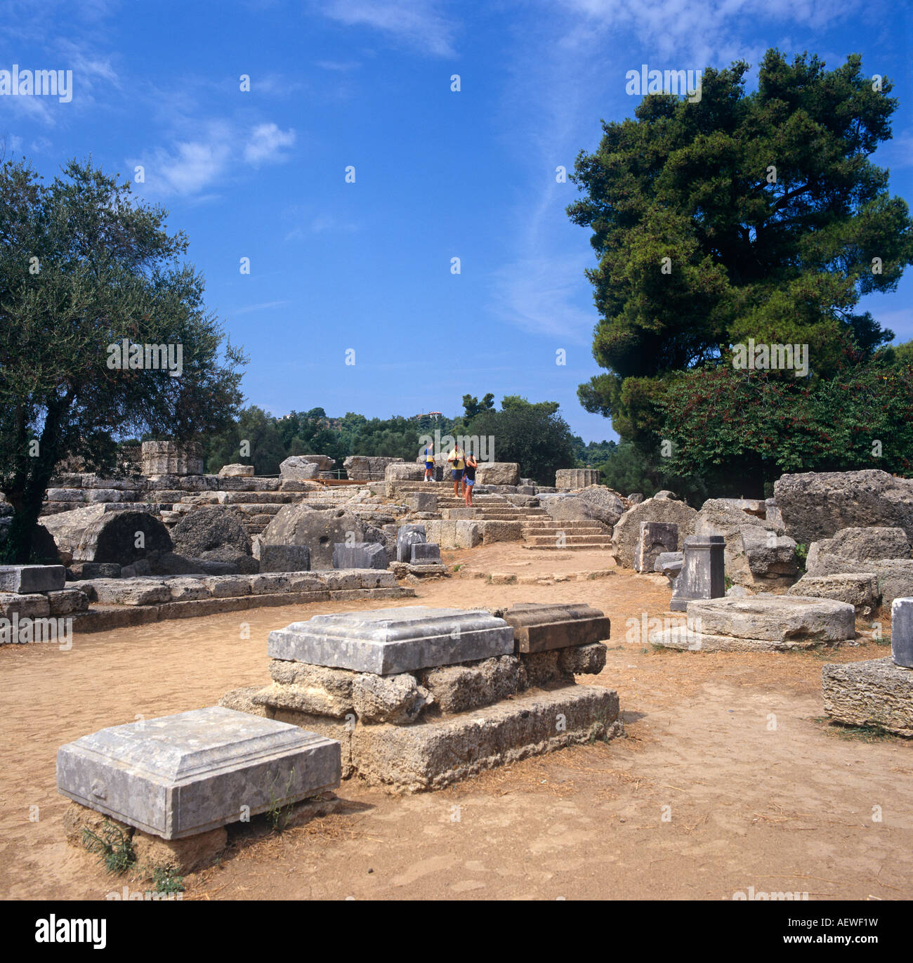 Ancient Olympia Peloponnese Greece Hellas Stock Photo - Alamy
