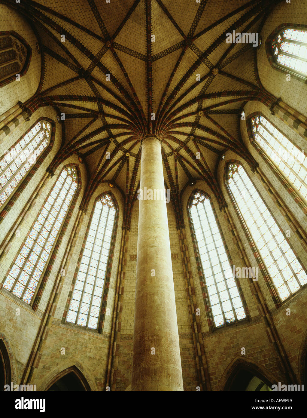 Arch shaped ceiling Jacobins TOULOUSE FRANCE Stock Photo - Alamy