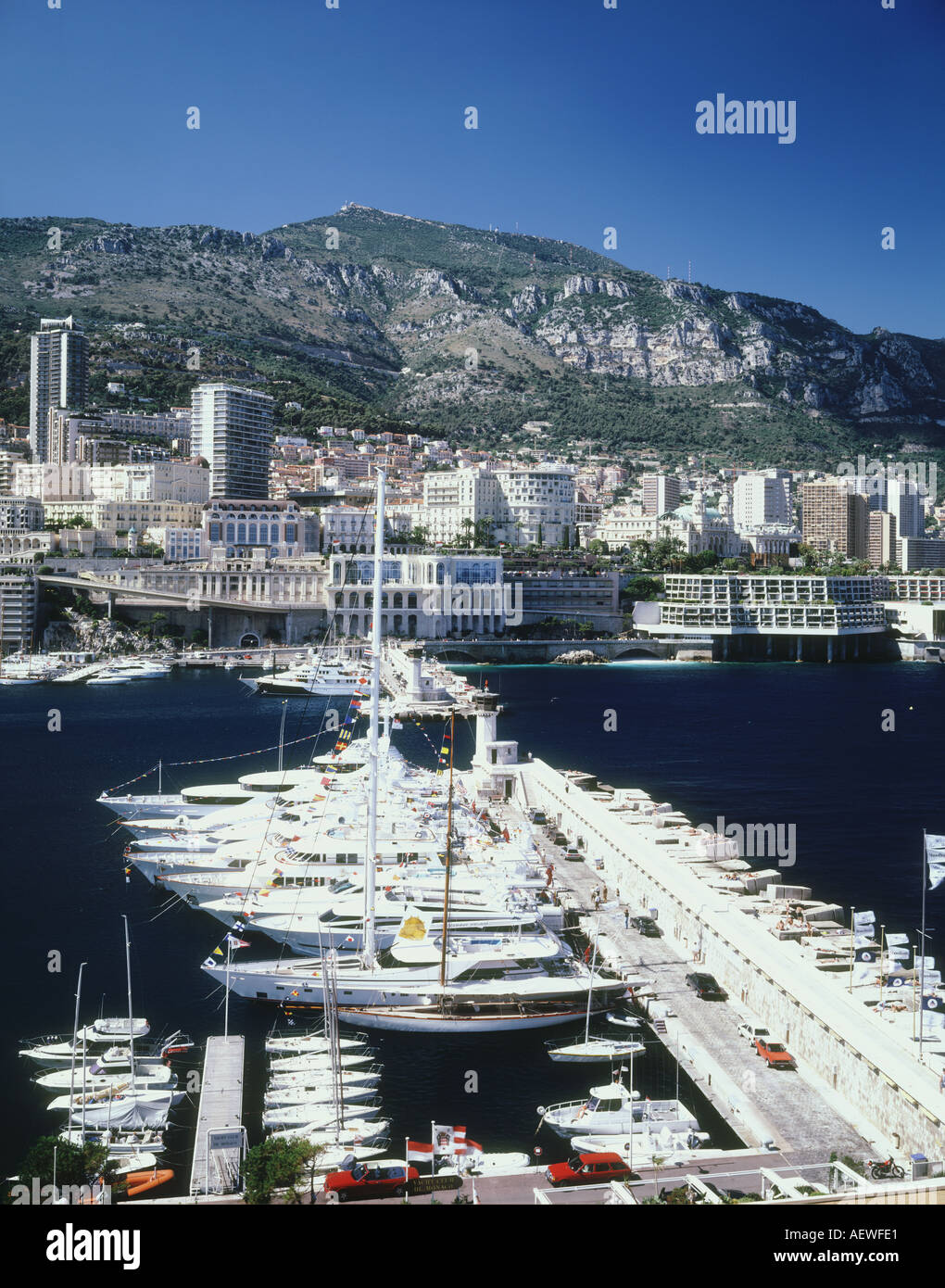 Cruiser and Town of Monte Carlo MONTE CARLO MONACO Stock Photo - Alamy
