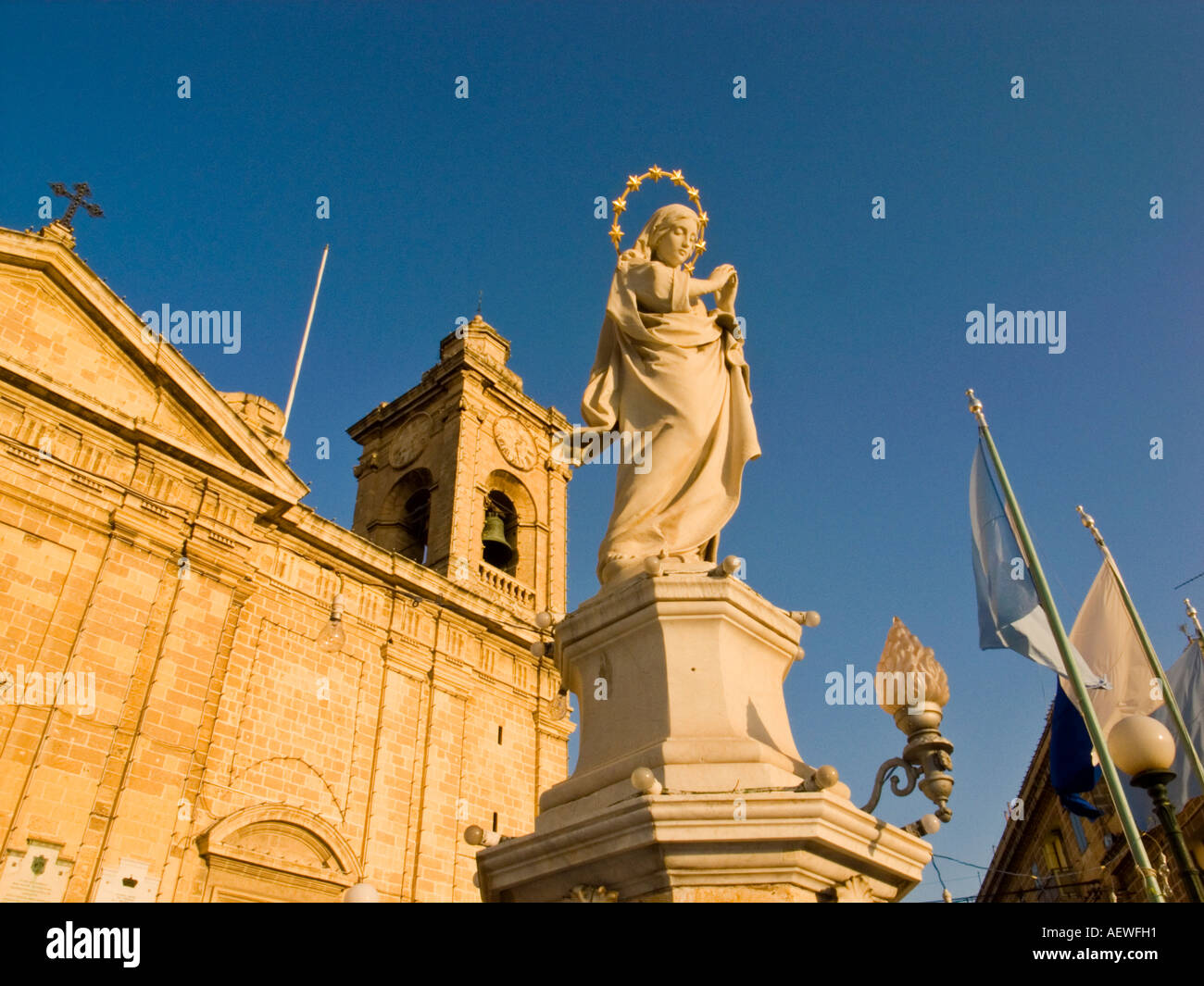 The memorial to the victims of WWII and the Church of the Immaculate ...