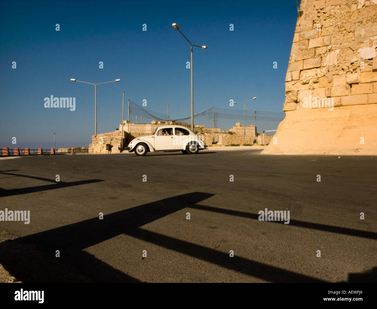 original VW Volkswagen BEETLE at the walls of Fort St. Angelo, The ...