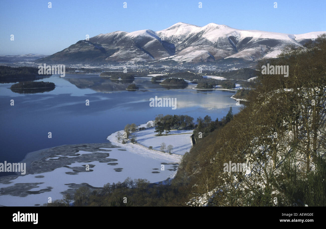 Surprise View above Ashness Bridge Lake District in Winter Stock Photo ...