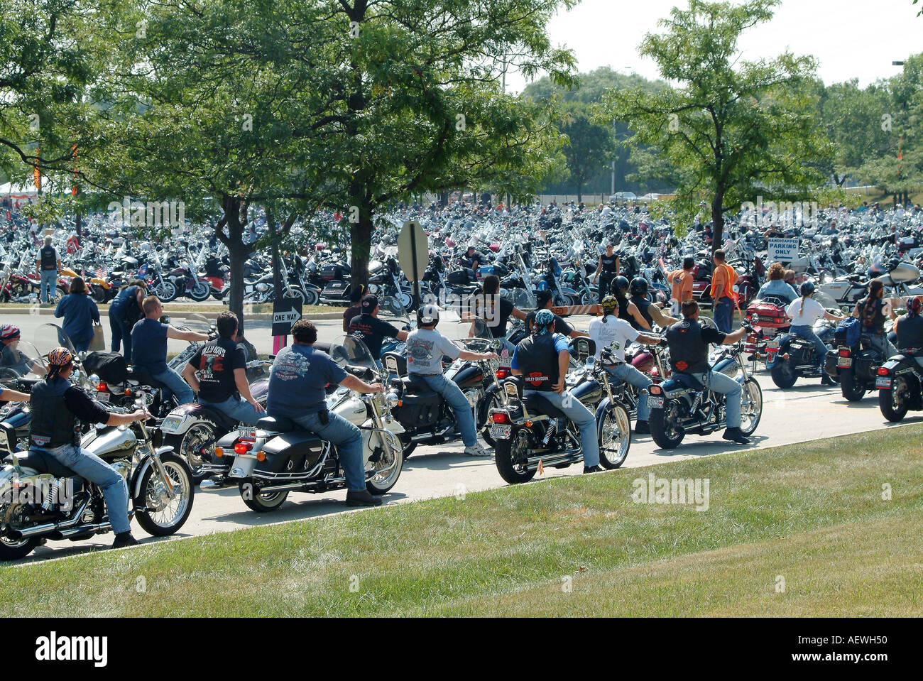 Harley davidson riders coming in to participate in the rally Stock ...