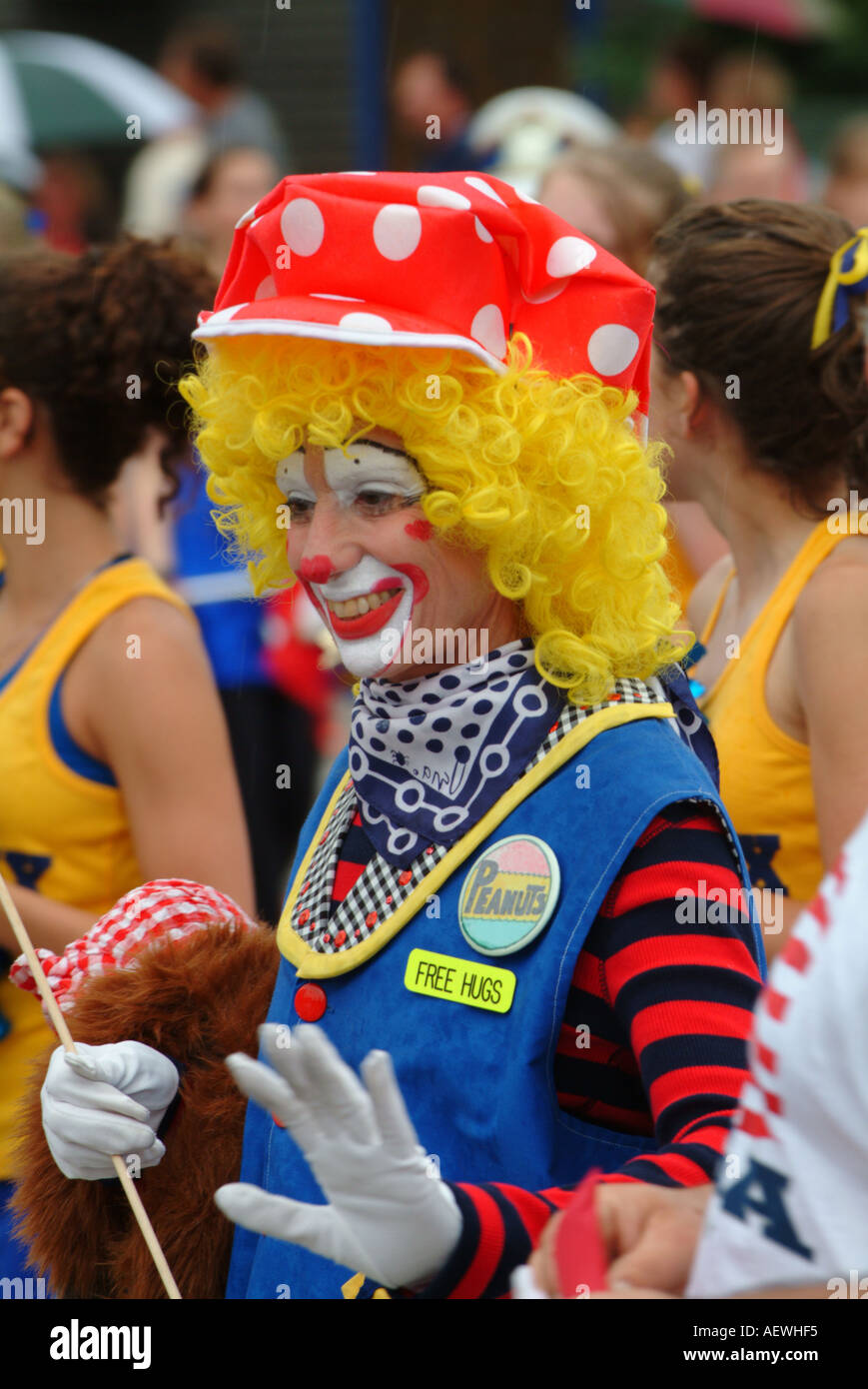 A close up of a clown in the parade Stock Photo - Alamy