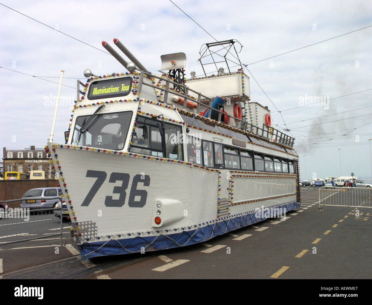 Blackpool "Boat tram" at Fleetwood Stock Photo - Alamy