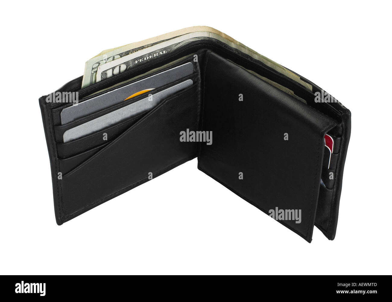 Still life of an open wallet Stock Photo - Alamy