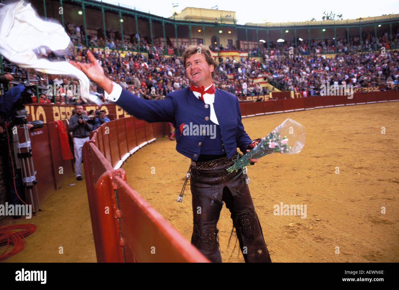 Rejoneador Fermin Bohorquez after the rejoneo Stock Photo - Alamy