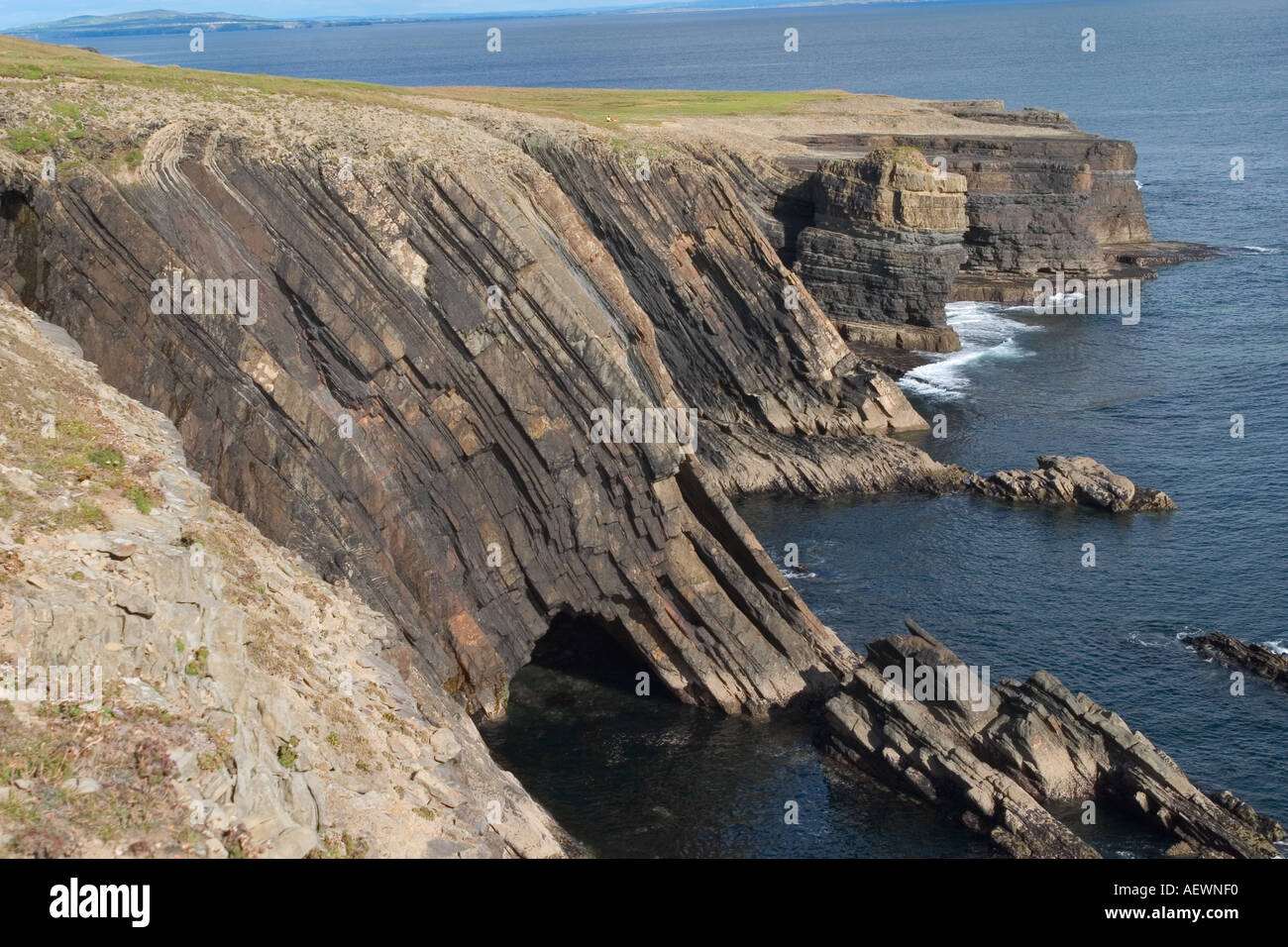 Geological coastal formations west Ireland atlantic coast including ...