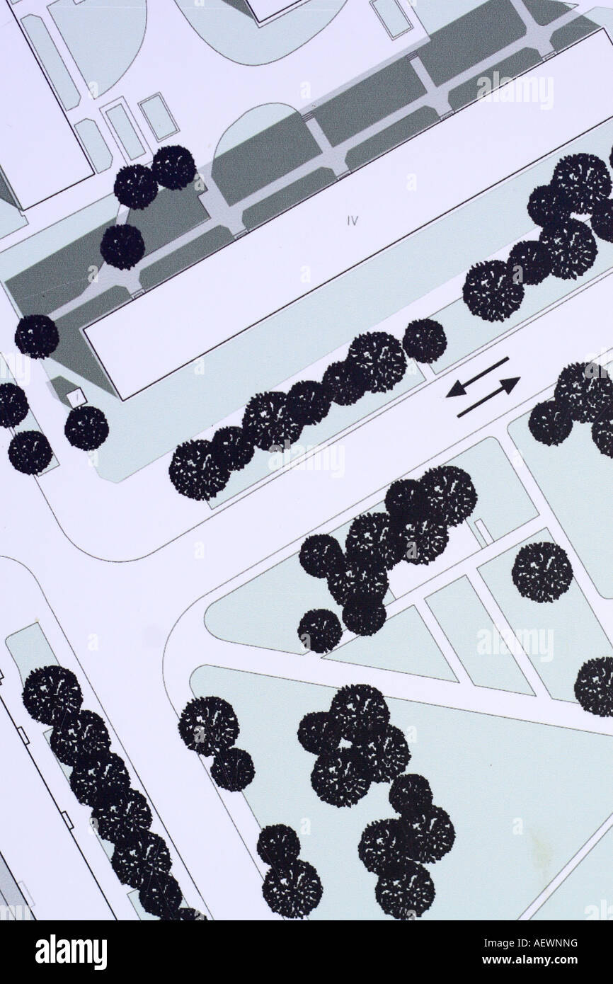 Town urban street plan document Stock Photo - Alamy