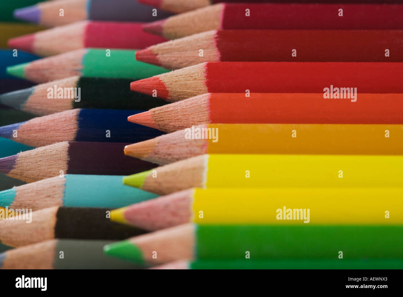 A variety of colored pencils Stock Photo - Alamy