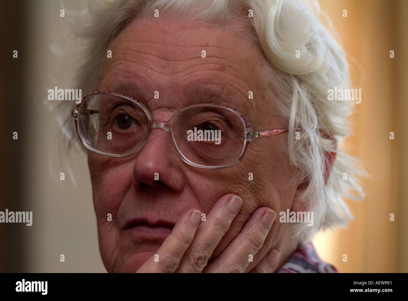 Portrait of an 81 year old elderly lady London UK Stock Photo - Alamy