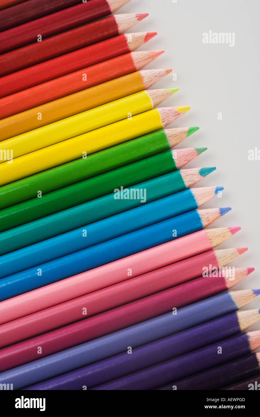 A variety of colored pencils Stock Photo - Alamy
