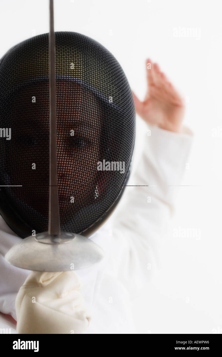 Fencer posing hi-res stock photography and images - Alamy