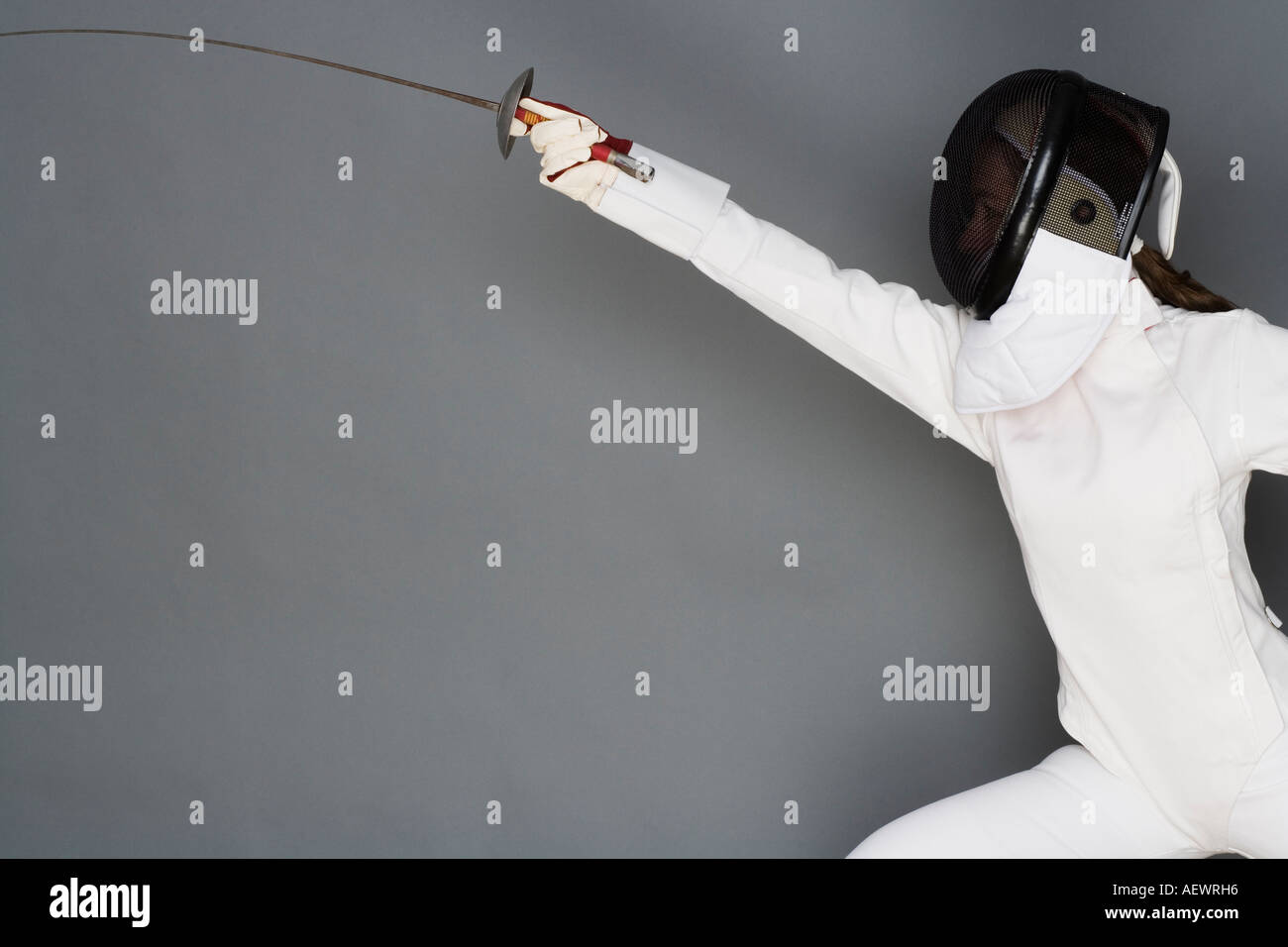 Person engaged in fencing Stock Photo - Alamy